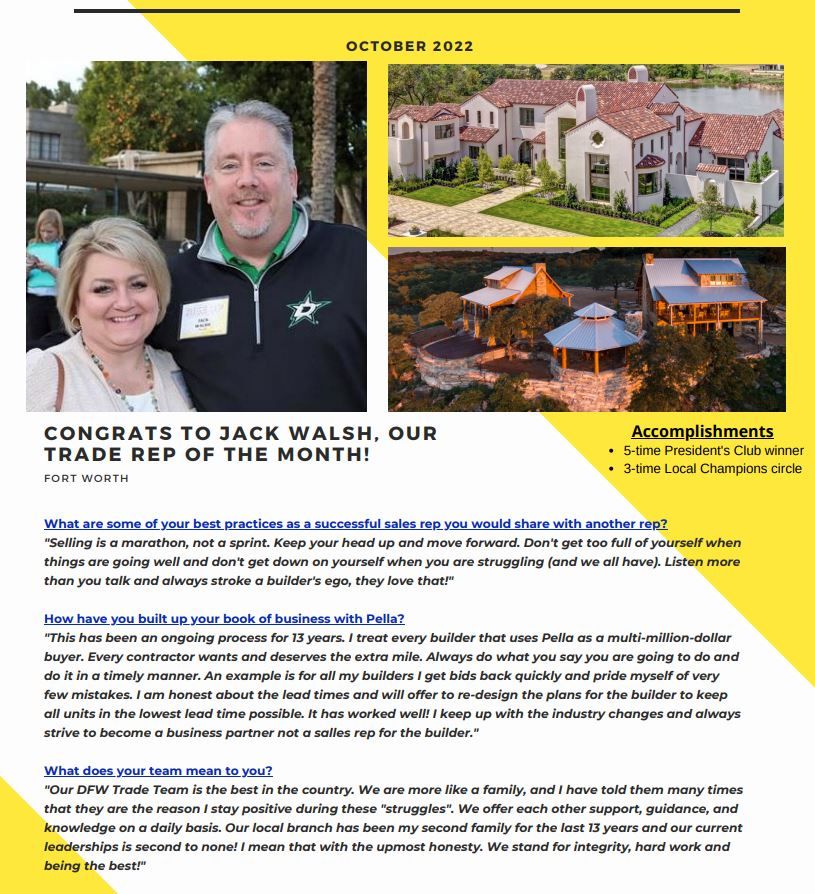 2022 Trade Presidents Club Award: Jack Walsh